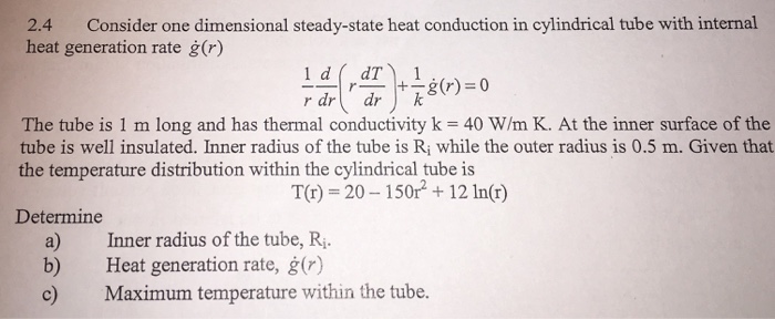 Solved Consider one dimensional steady-state heat conduction | Chegg.com