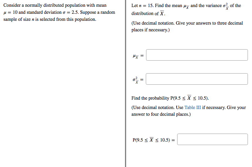Solved Consider a normally distributed population with mean | Chegg.com