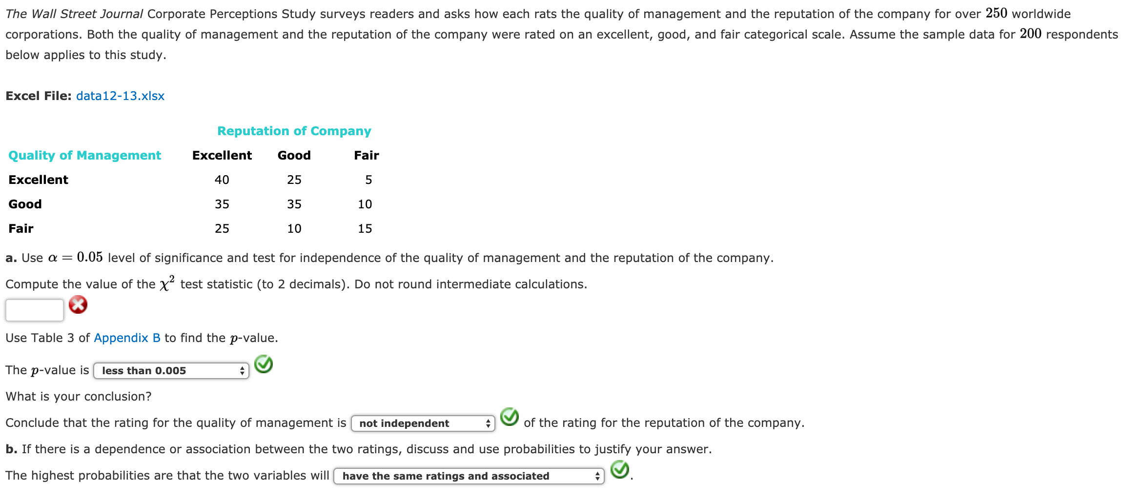 Solved below applies to this study. Excel File: | Chegg.com