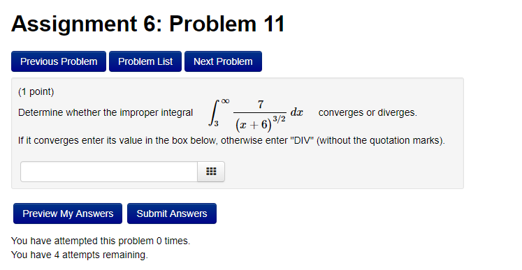 Solved Assignment 6 Problem 11 Previous Problem Problem 8926