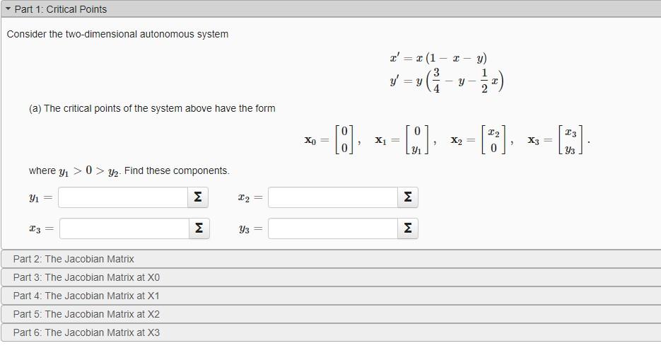 Solved Part 1: Critical Points Consider the two-dimensional | Chegg.com