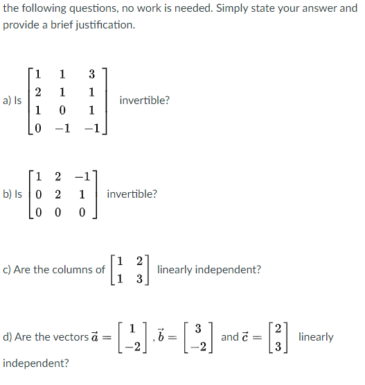 Solved the following questions, no work is needed. Simply | Chegg.com