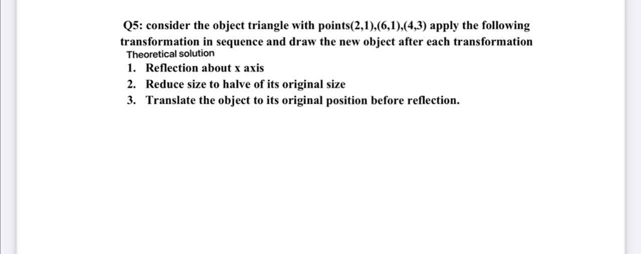 Solved Q5: consider the object triangle with | Chegg.com