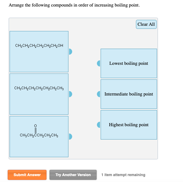 Solved Arrange the following compounds in order of | Chegg.com