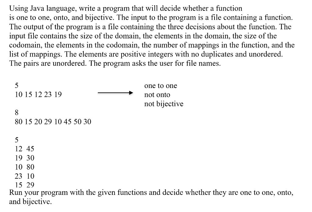 Solved Using Java language, write a program that will decide | Chegg.com