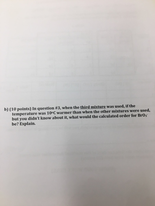 Solved 3) (30 points) The following data were collected for | Chegg.com