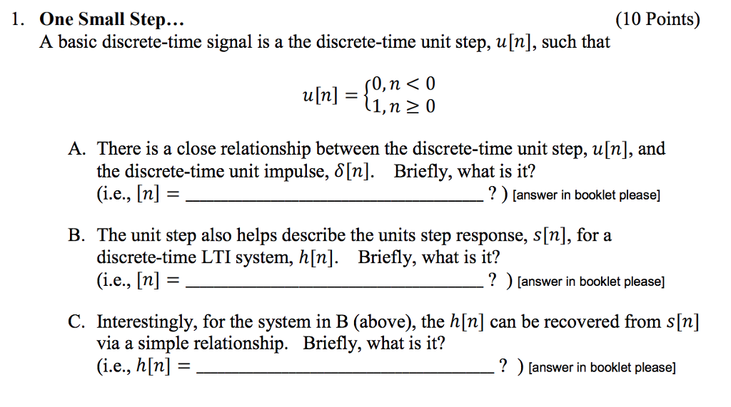 Solved A basic discrete-time signal is a the discrete-time | Chegg.com
