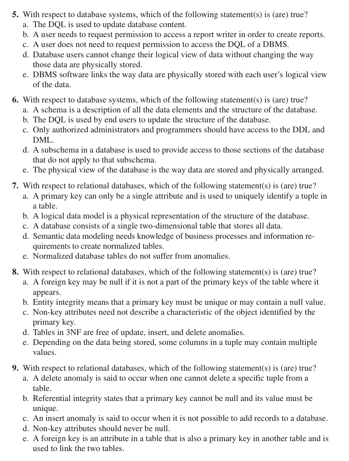 Solved 3. With respect to data warehouses, databases, and | Chegg.com