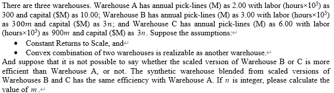 Solved There are three warehouses. Warehouse A has annual | Chegg.com