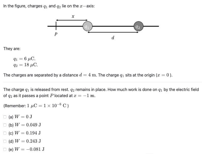 Solved In the figure, charges q1 and q2 lie on the x-axis: | Chegg.com