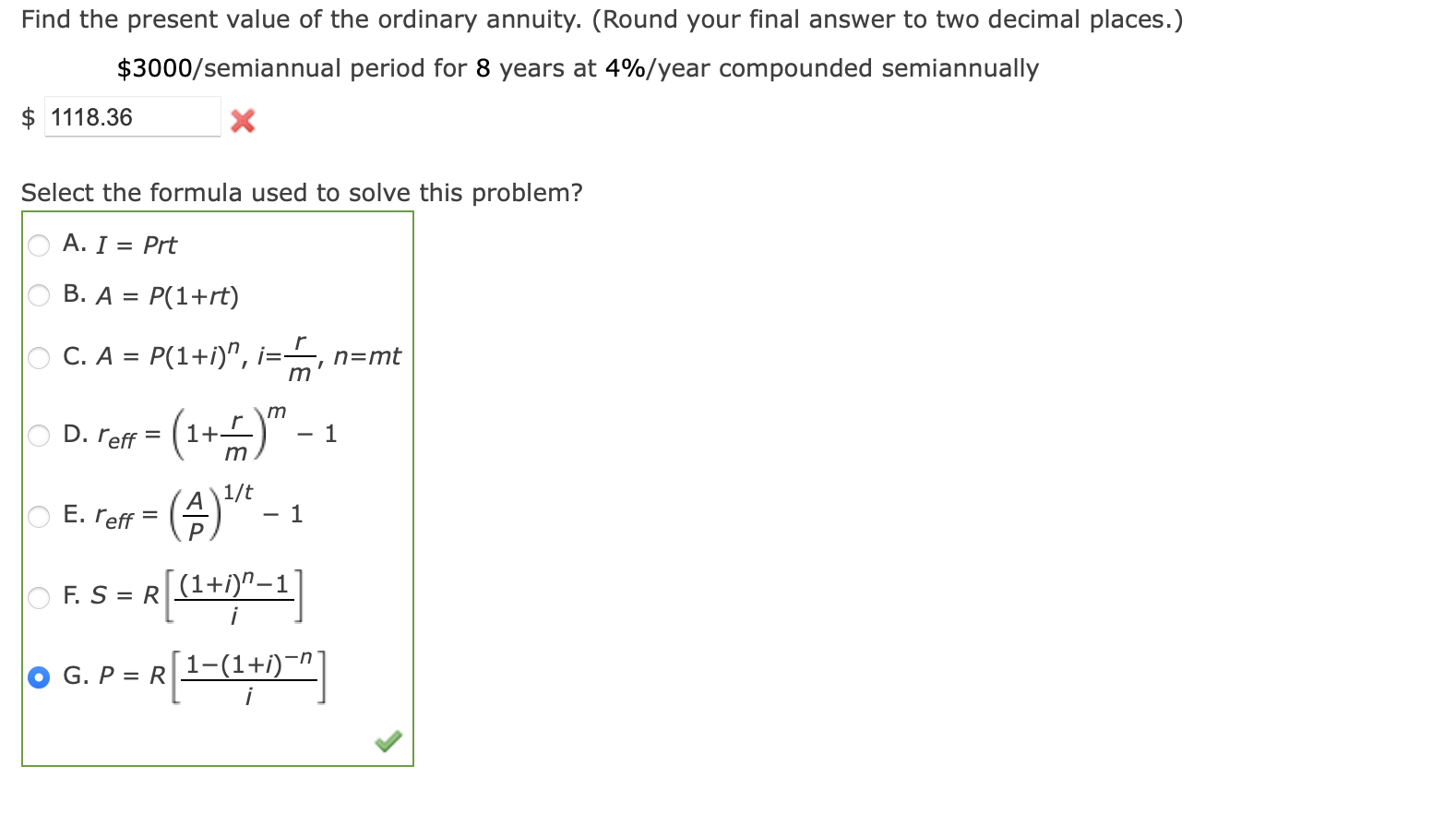 Solved Find the present value of the ordinary annuity. | Chegg.com