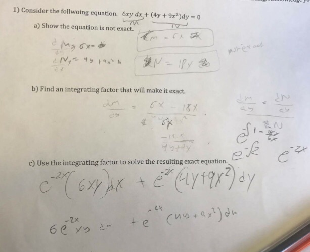 Solved Consider the following equation. 6xy dx + (4y + | Chegg.com