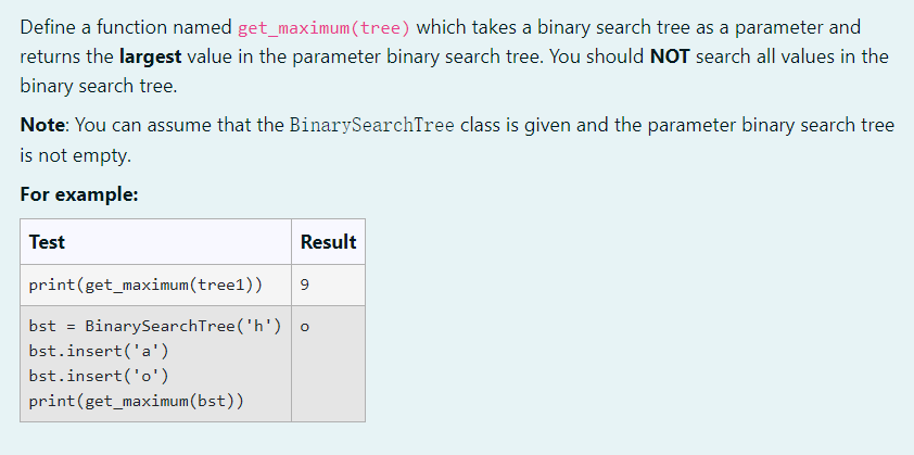 Solved Define a function called create_bst_from_list(values) | Chegg.com
