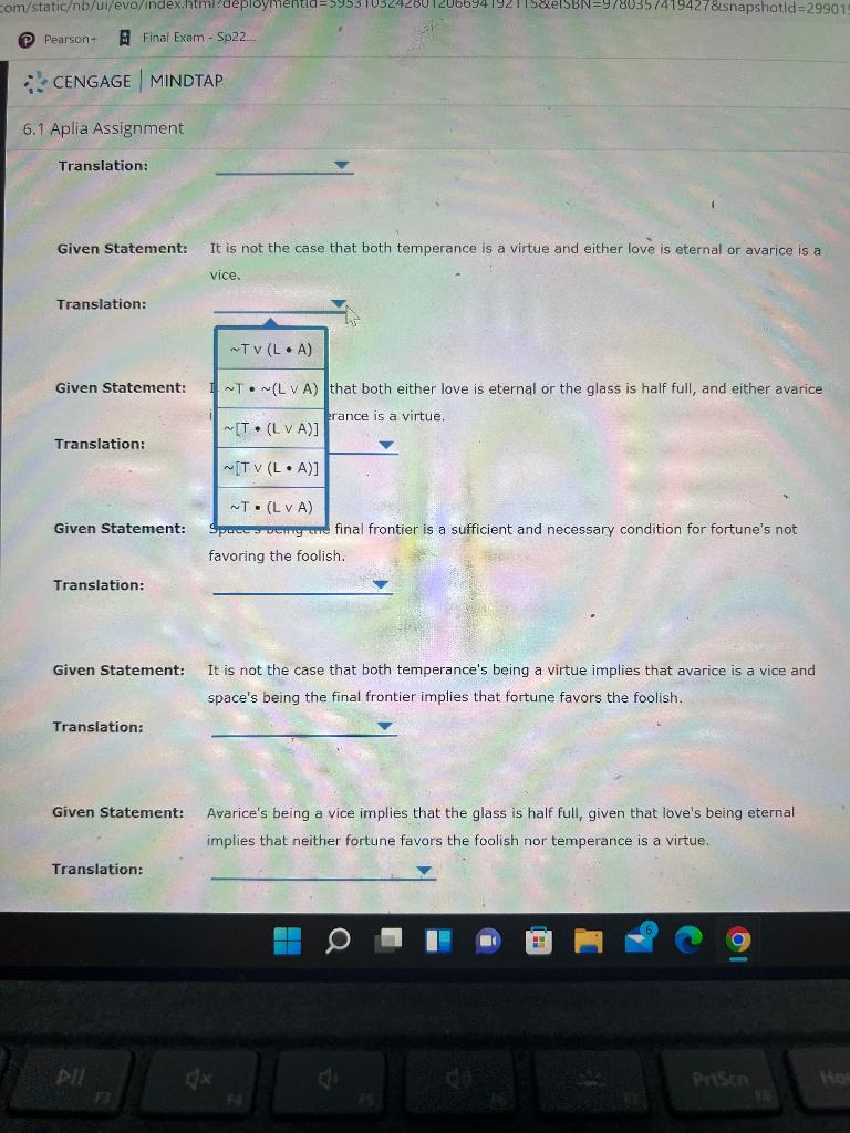 Solved Use this key to translate the following given | Chegg.com