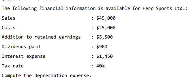 Solved Compute the depreciation expense. | Chegg.com