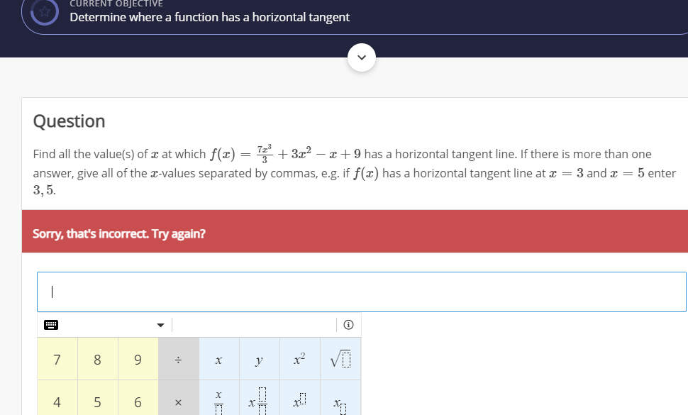 Solved CURRENT OBJECTIVE Determine where a function has a | Chegg.com