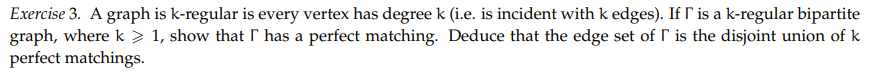 Solved Exercise 3. A graph is k-regular is every vertex has | Chegg.com