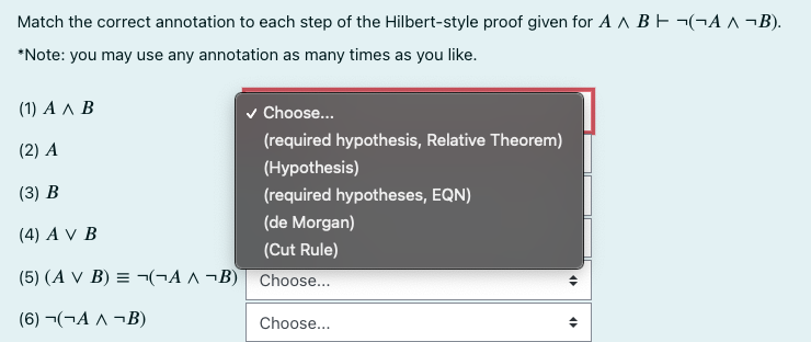Solved Match the correct annotation to each step of the | Chegg.com