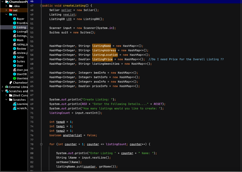 Solved My nested for loop (lines 130) and while loop (113) | Chegg.com