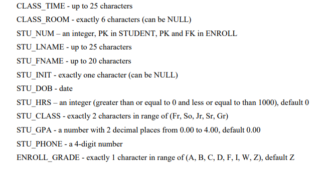 COURSE CRS CODE CRS DESCRIPTION CRS_CREDIT CASS CLASS | Chegg.com