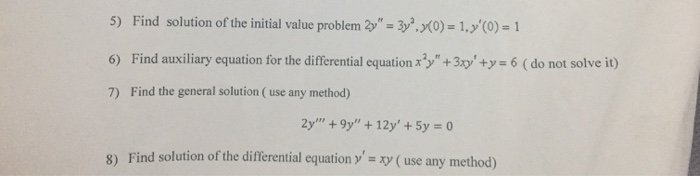Solved Find solution of the initial value problem 2y'' = | Chegg.com
