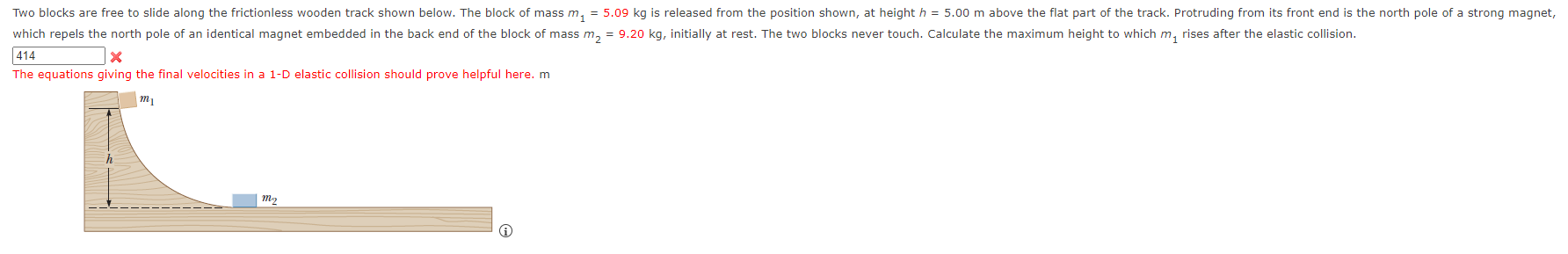 Solved ฉThe equations giving the final velocities in a 1-D | Chegg.com