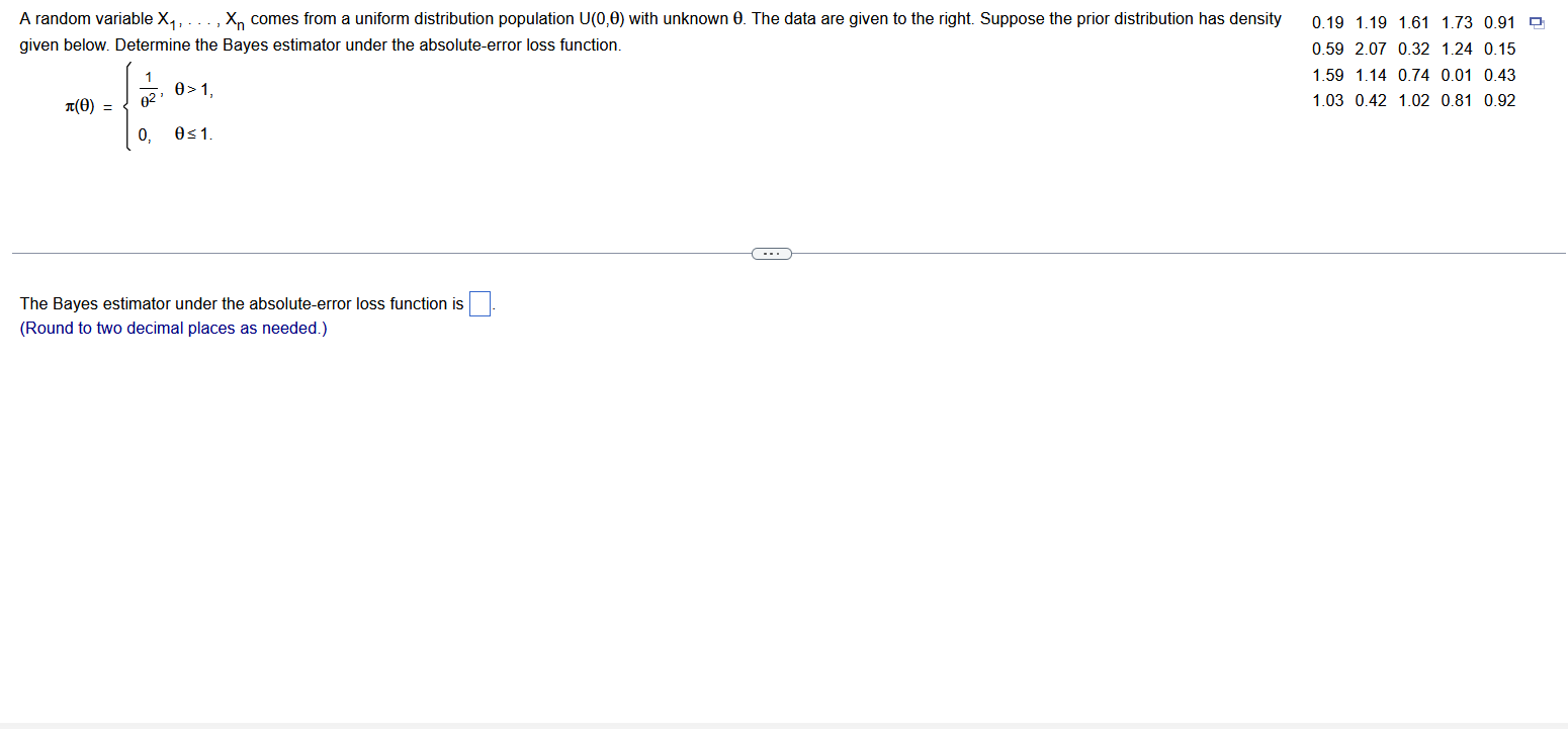 Solved A random variable X1,…,Xn comes from a uniform | Chegg.com
