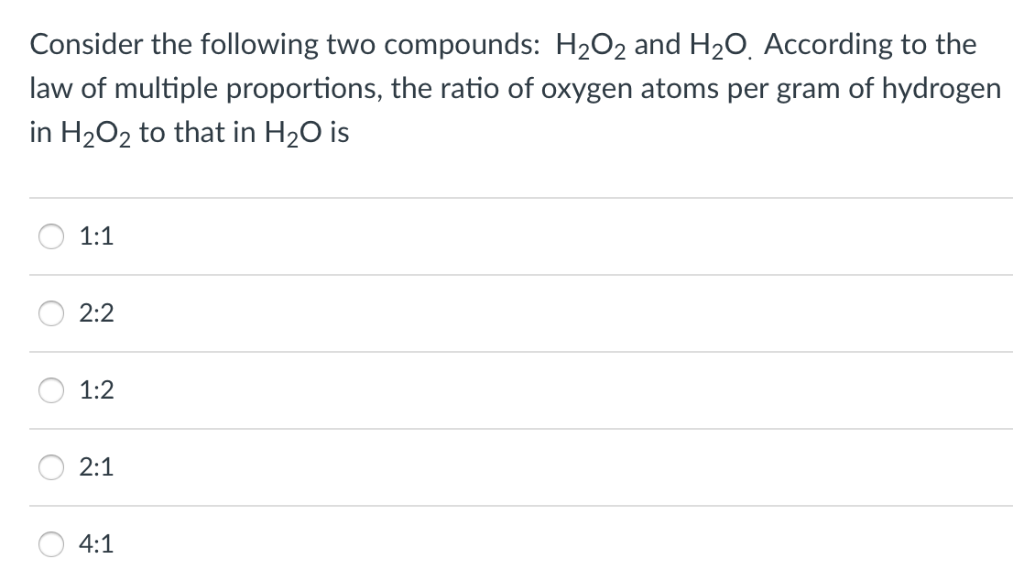Solved Consider the following two compounds: H202 and H20. | Chegg.com
