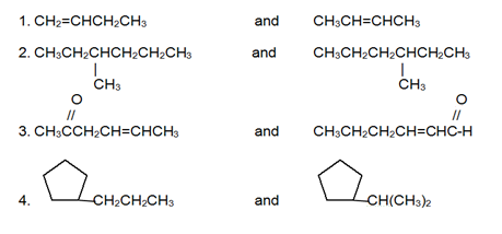 Solved 1. CH2=CHCH2CH3 and CH3CH=CHCH3 and 2. | Chegg.com