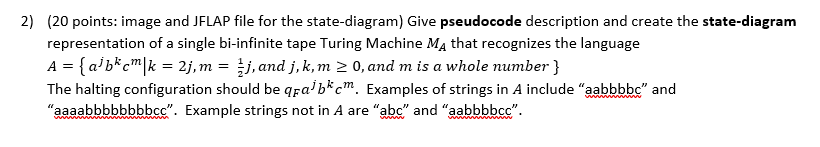 Solved 2) (20 points: image and JFLAP file for the | Chegg.com