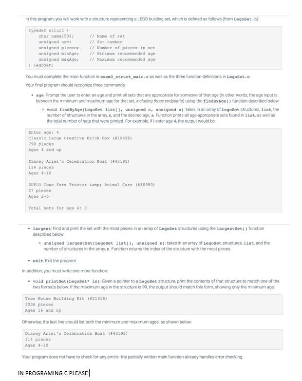 Solved IN PROGRAMING C PLEASE .........CAN YOU DO DIFEERENT | Chegg.com