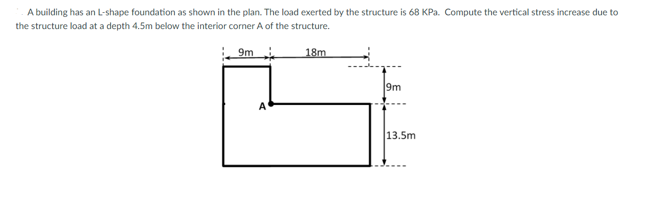 Solved A building has an L-shape foundation as shown in the | Chegg.com