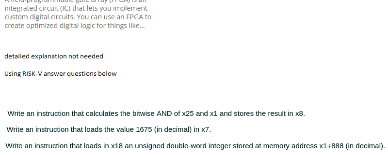Solved integrated circuit (IC) that lets you implement | Chegg.com