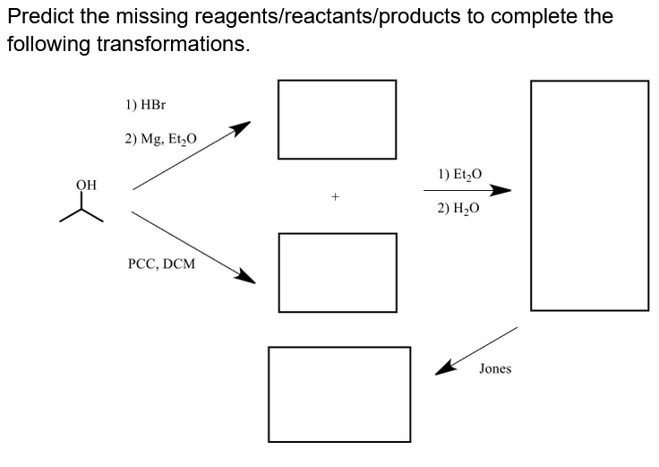 Solved Predict the missing reagents/reactants/products to | Chegg.com