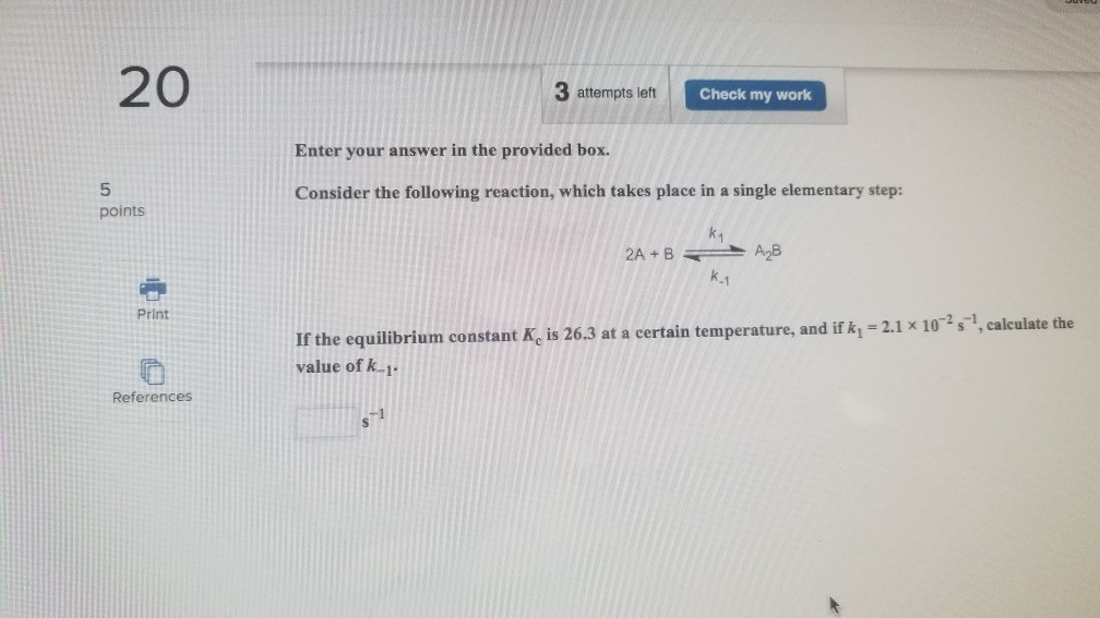 Solved 20 3 attempts left Check my work Enter your answer in | Chegg.com