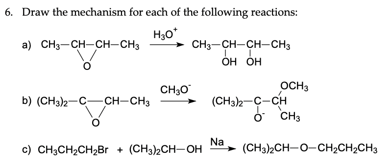 Solved Draw the mechanism for each of the following | Chegg.com