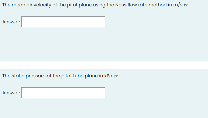 Solved In the velocity profile experiment, the following | Chegg.com