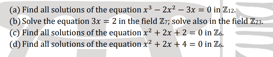 Solved (a) Find all solutions of the equation x3−2x2−3x=0 in | Chegg.com