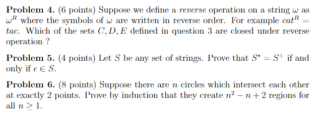 Solved Problem 4. (6 points) Suppose we define a reverse | Chegg.com