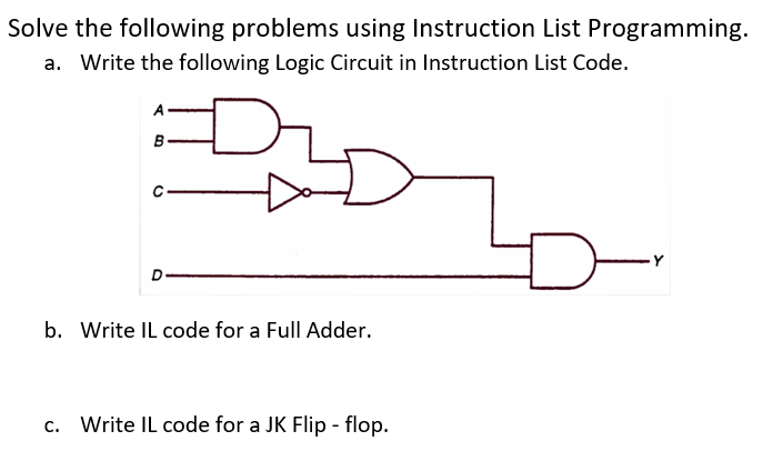 Solved Solve the following problems using Instruction List | Chegg.com