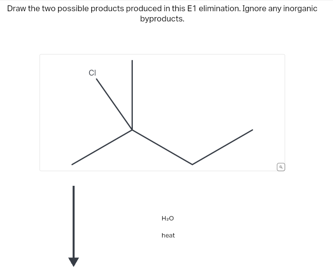 Solved Draw the two possible products produced in this E1 | Chegg.com