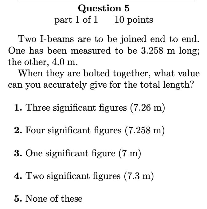 Solved Question 5 ﻿part 1 ﻿of 1 10 ﻿points Two I-beams are | Chegg.com