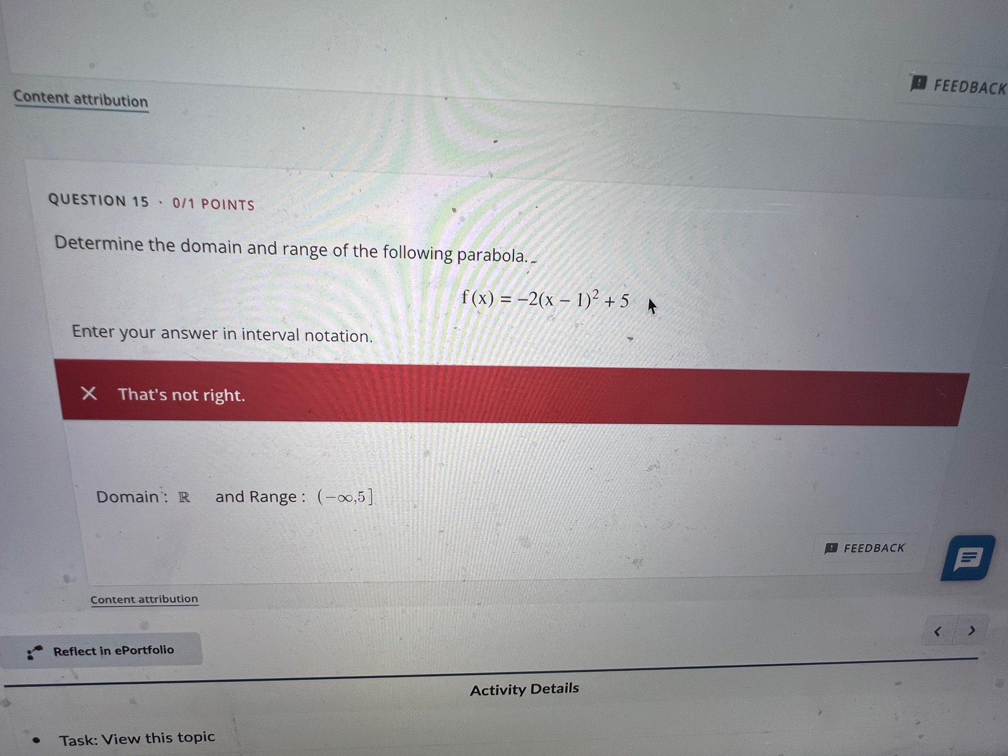 Solved Determine the domain and range of the following | Chegg.com