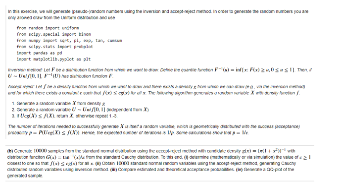 Solved Please write in python.In this exercise, we will | Chegg.com