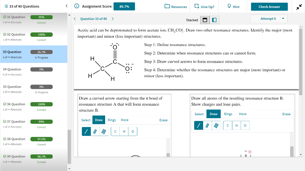 Solved E 33 of 40 Questions Assignment Score: 89.7% | Chegg.com Solved E 33 of 40 Questions Assignment Score: 89.7% | Chegg.com