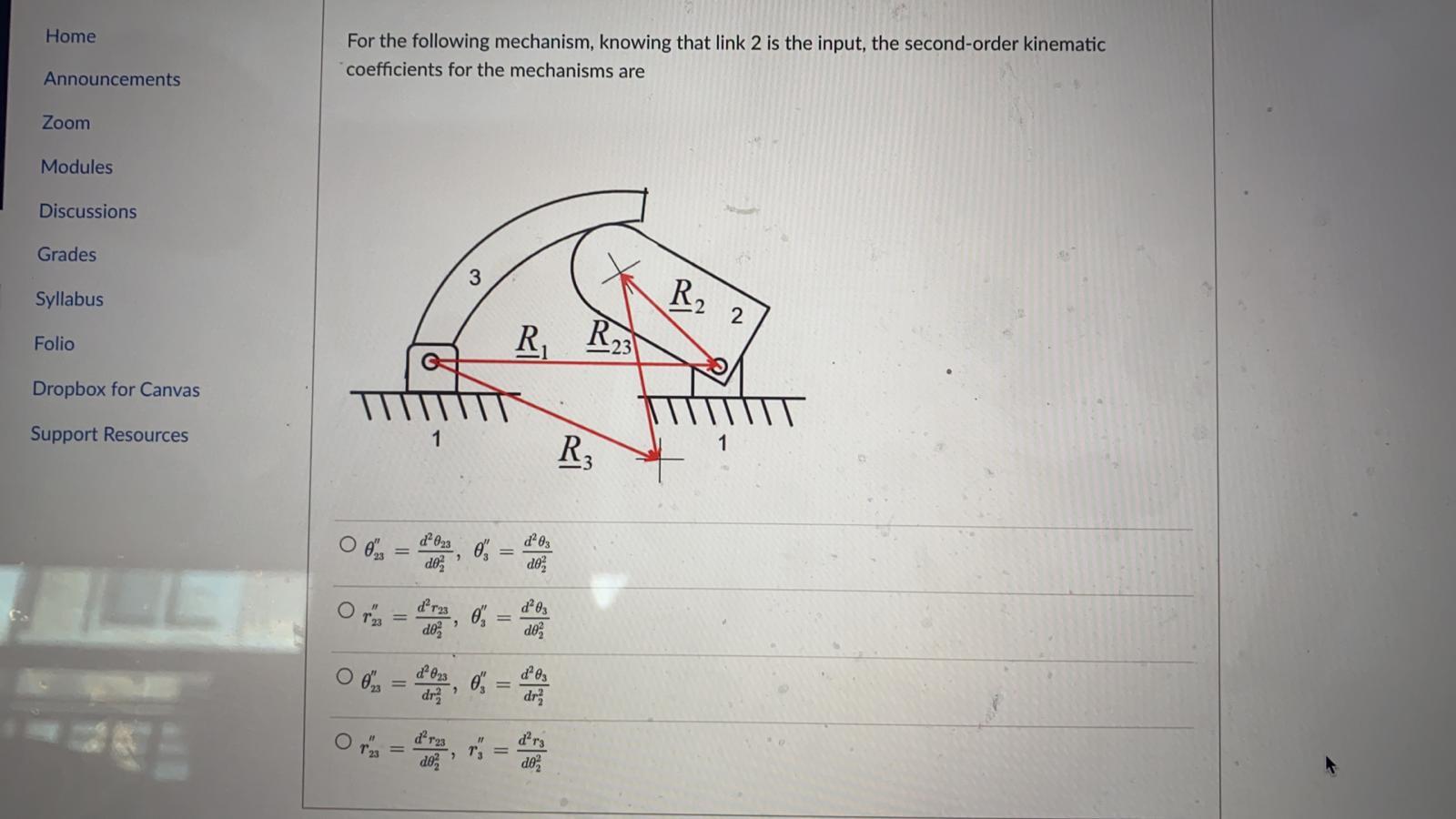 Solved Home For the following mechanism, knowing that link 2 | Chegg.com