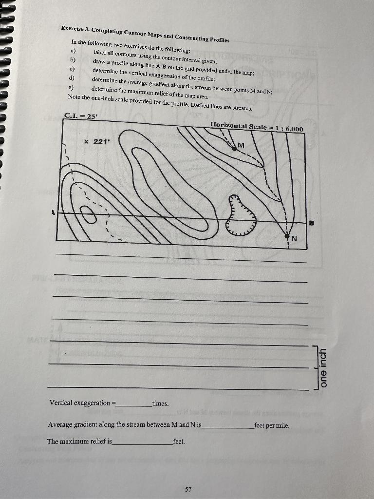 Solved Exercise 3. Completing Contour Maps and Constructing | Chegg.com