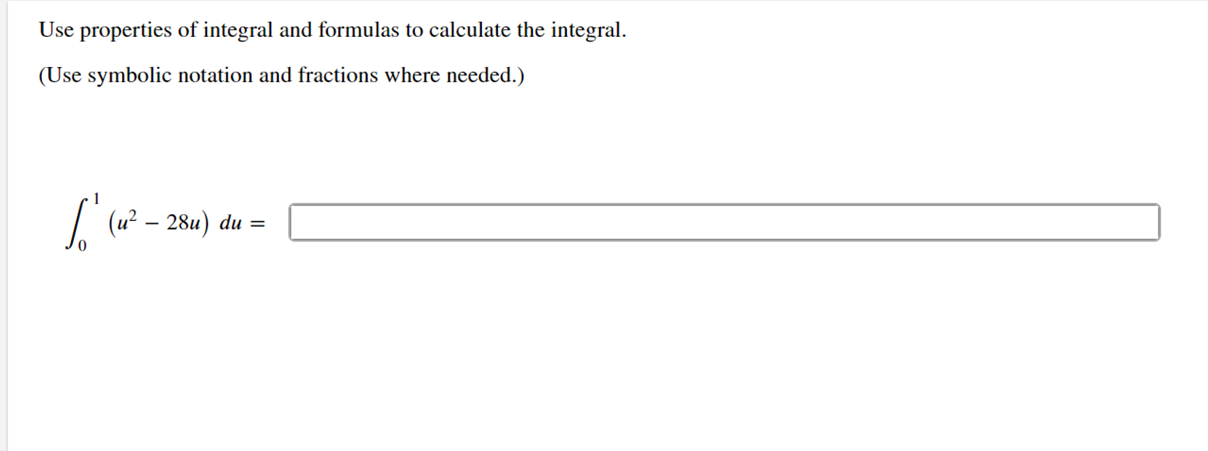 Solved Use properties of integral and formulas to calculate | Chegg.com