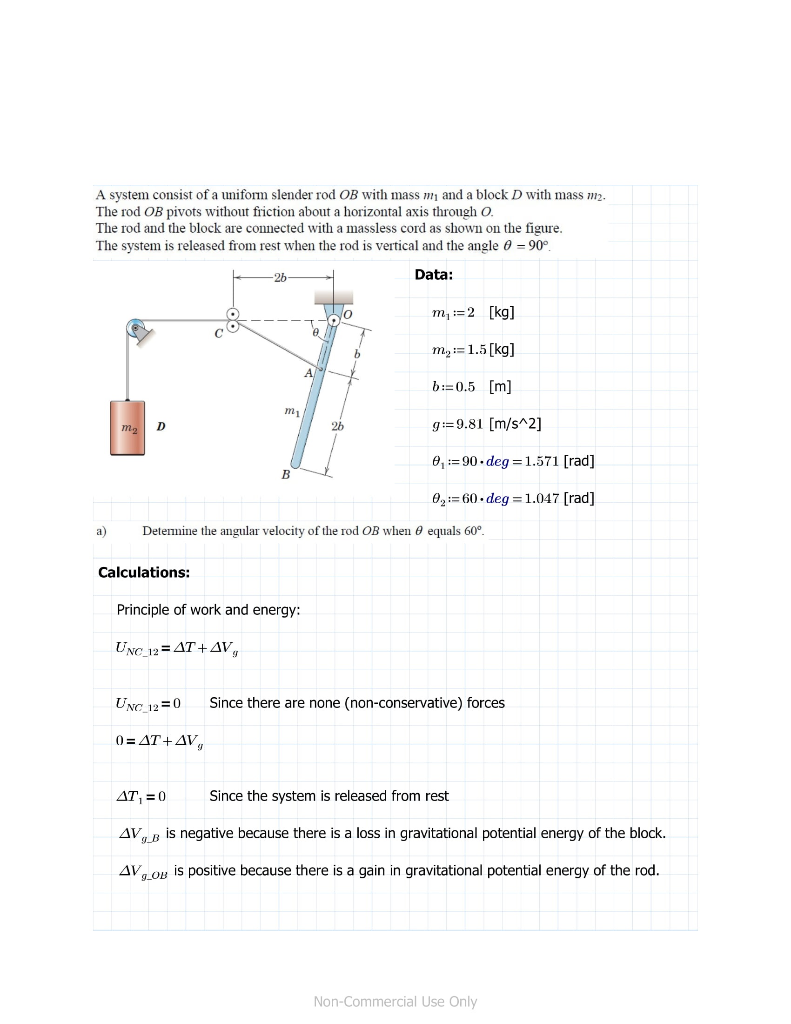 A system consist of a uniform slender rod OB with | Chegg.com