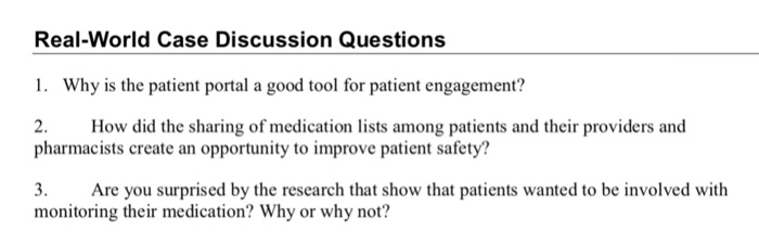 Solved Real-World Case Discussion Questions 1. Why is the | Chegg.com